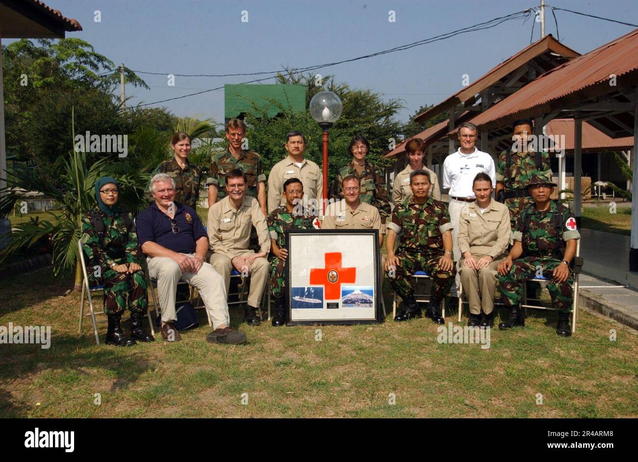 US Navy Members of the Military Sealift Command (MSC) hospital ship ...