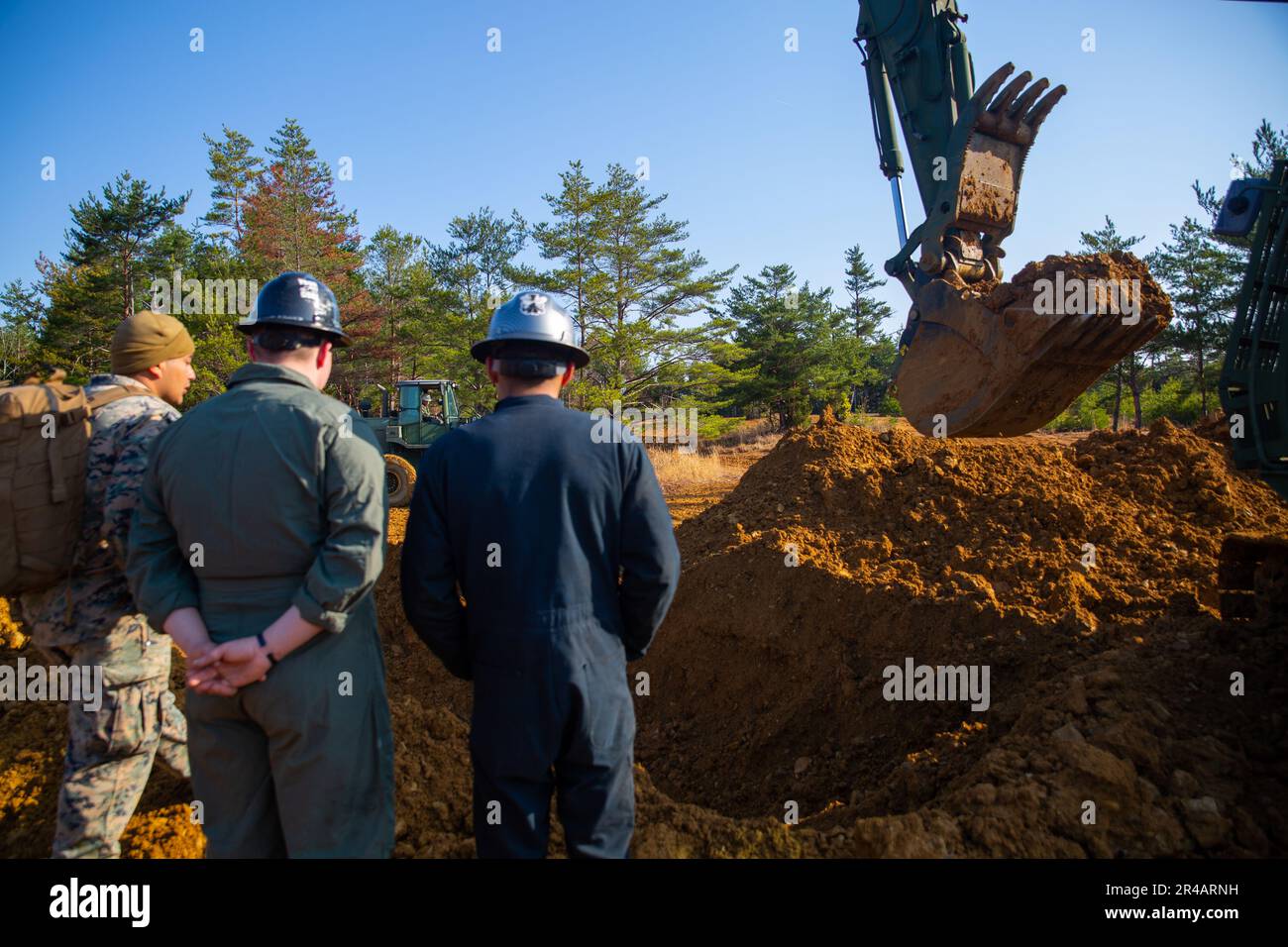 U.S. Marines with Marine Wing Support Squadron (MWSS) 171 supervises ...