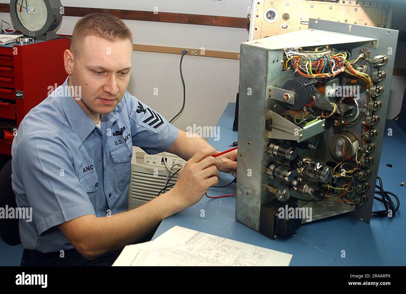 US Navy Mineman 1st Class assigned to Mobile Mine Assembly Detachment ...