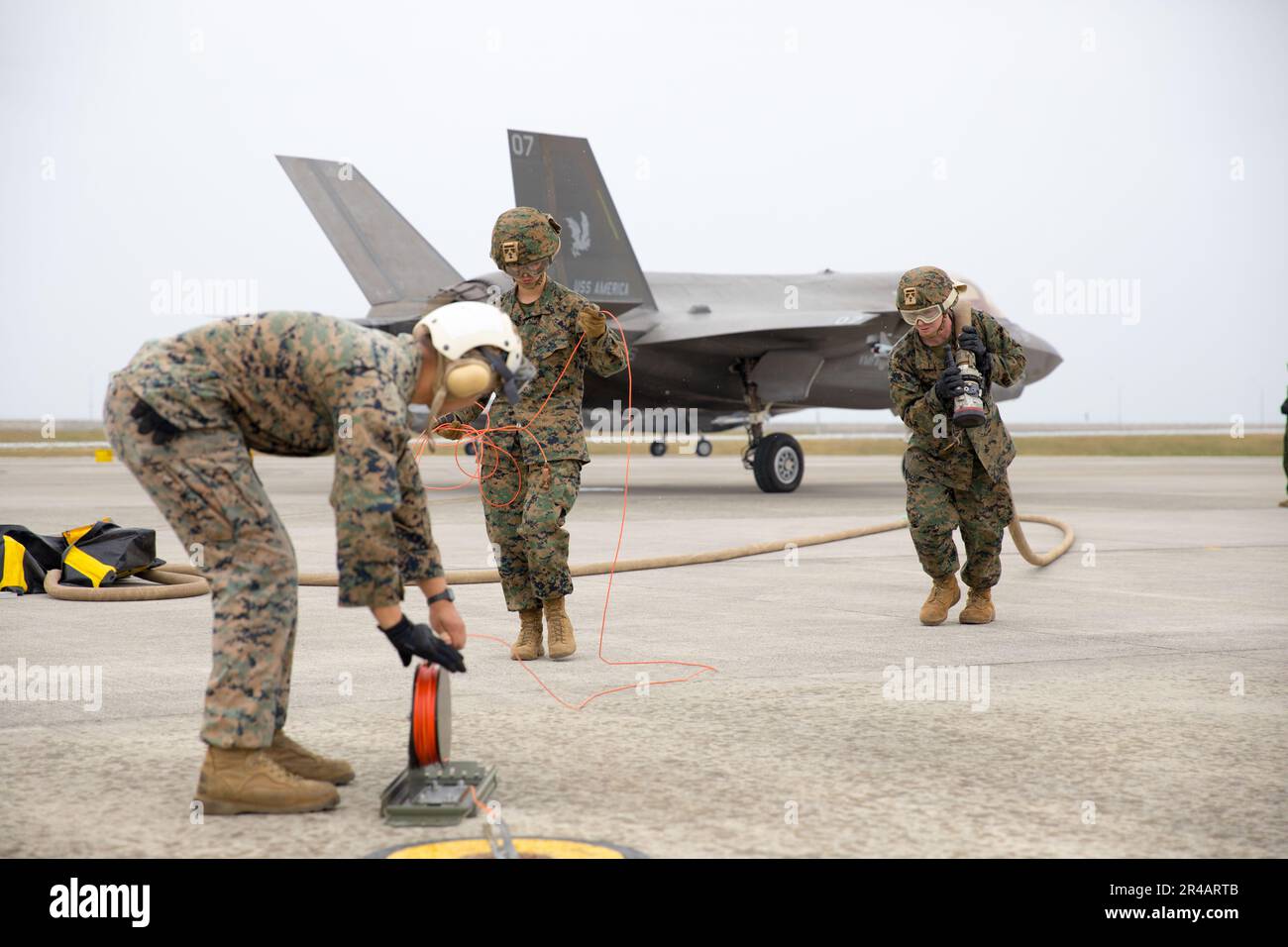 U.S. Marines with Marine Fighter Attack Squadron (VMFA) 242 and Marine ...