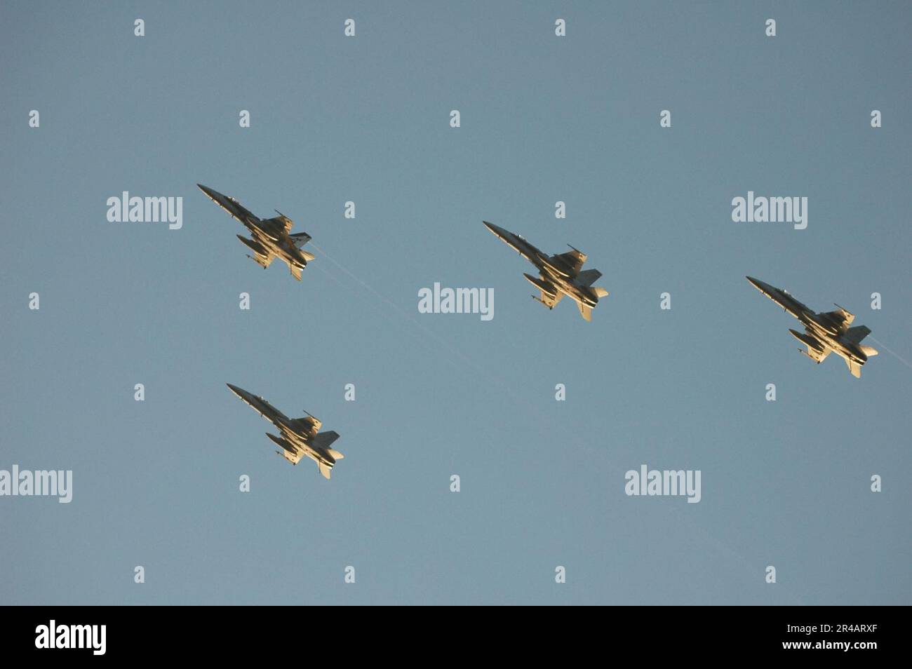 US Navy Four F-A-18C Hornets, assigned to the Dambusters of Strike ...