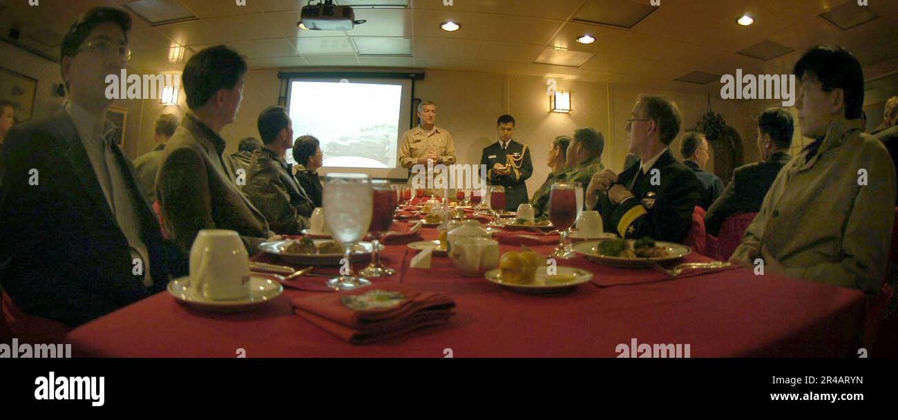 US Navy Commander, Carrier Strike Group Five (CSG-5), Rear Adm. Jamie ...