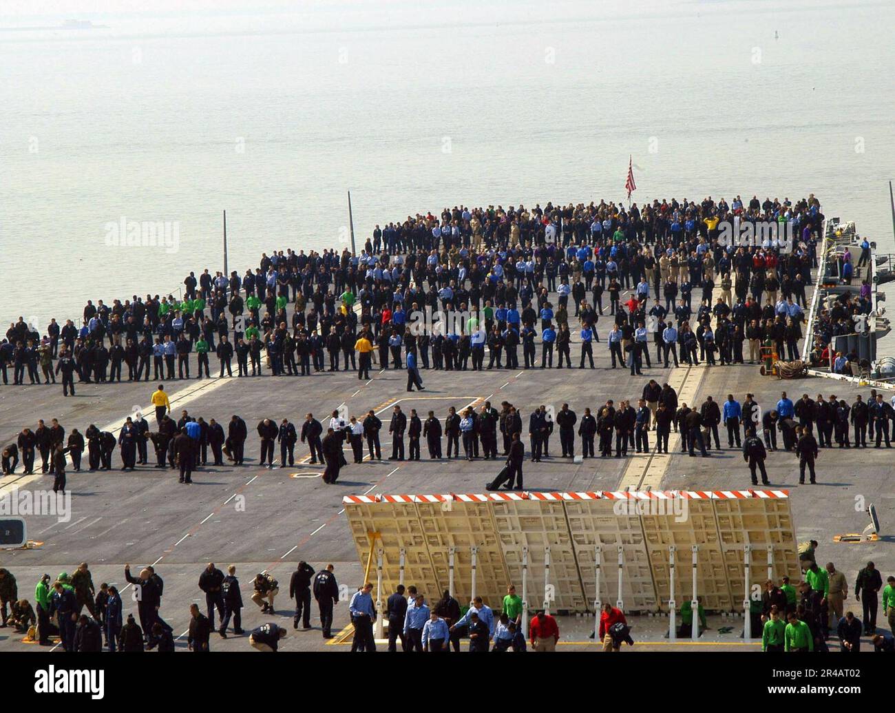 US Navy Sailors from all departments aboard the Nimitz-class aircraft ...