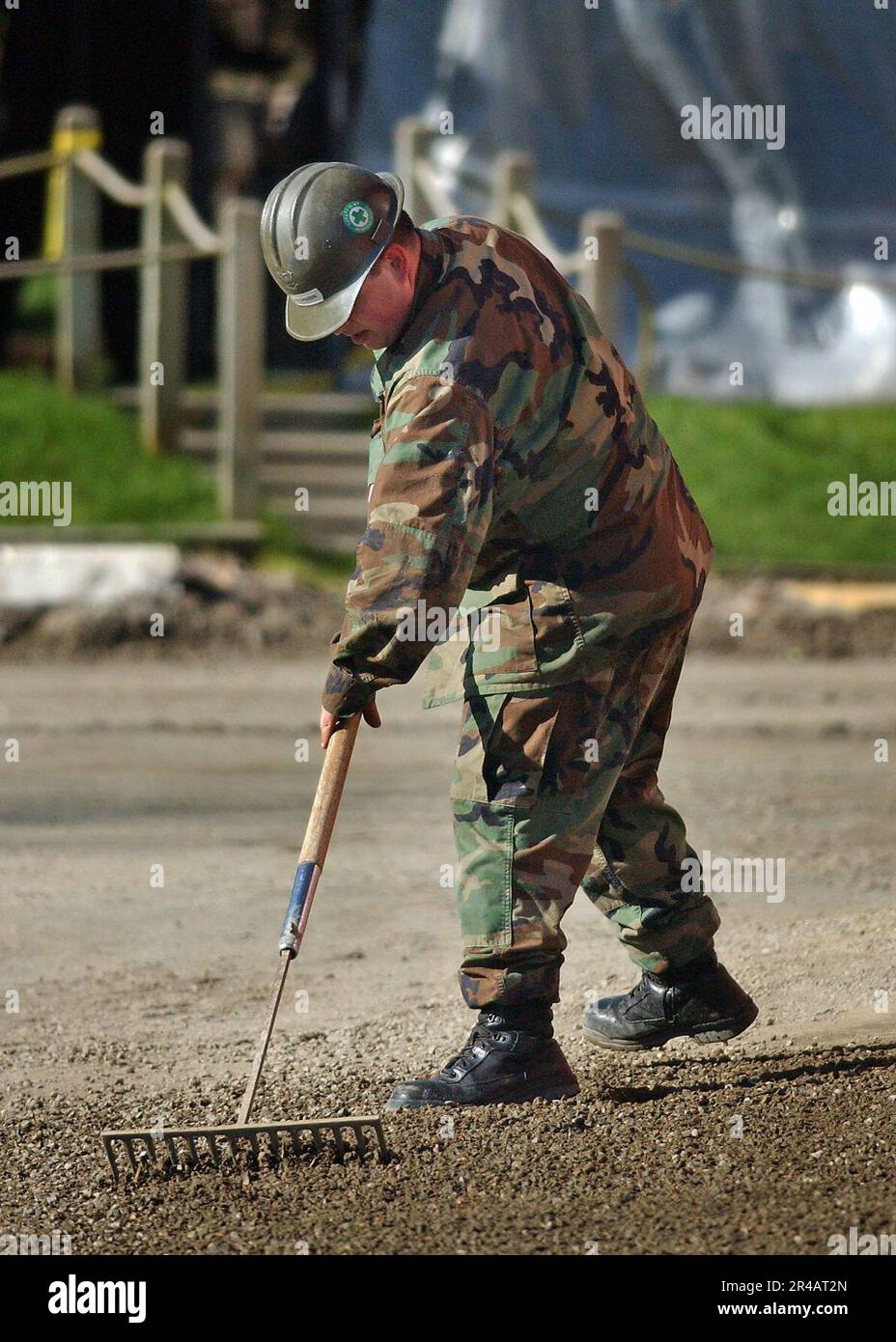 US Navy Equipment Operator 3rd Class assigned to Construction Battalion ...