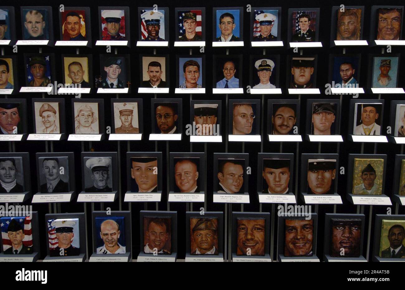 US Navy A small sample of the more than 1,300 portraits that make up ...