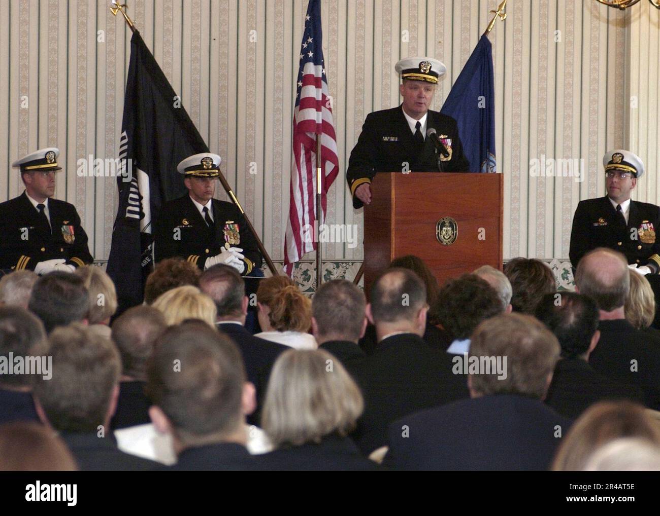 US Navy Commander, Carrier Strike Group Six (CSG-6), Rear Adm. Bernard ...