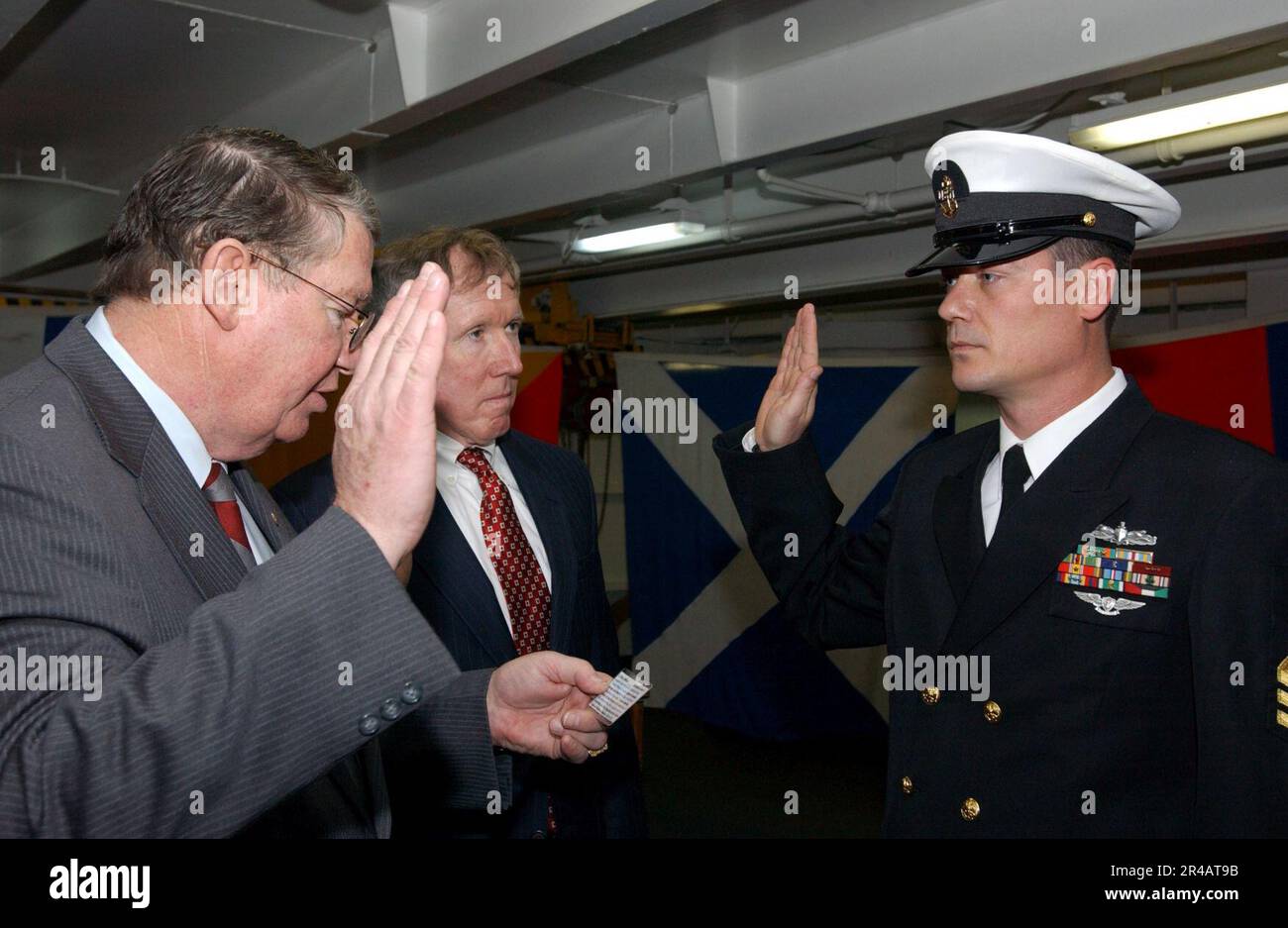 US Navy Rep. Randy Duke Cunningham (R-CA), left, and Bill Irish ...