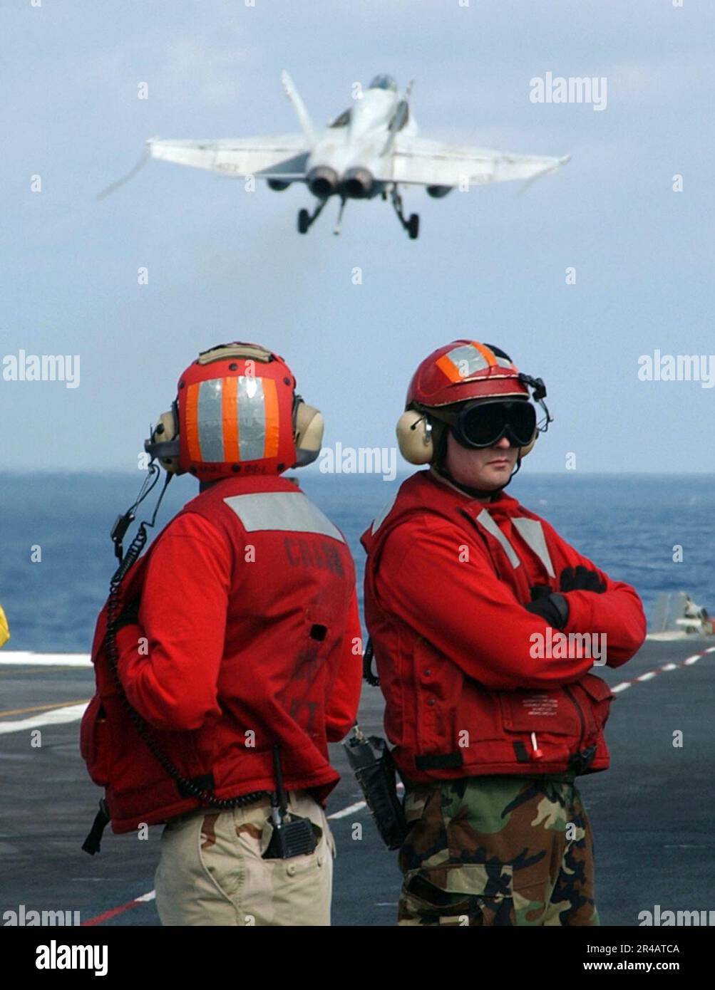 US Navy Chief Aviation Boatswain's Mate left, and Aviation Boatswain's ...