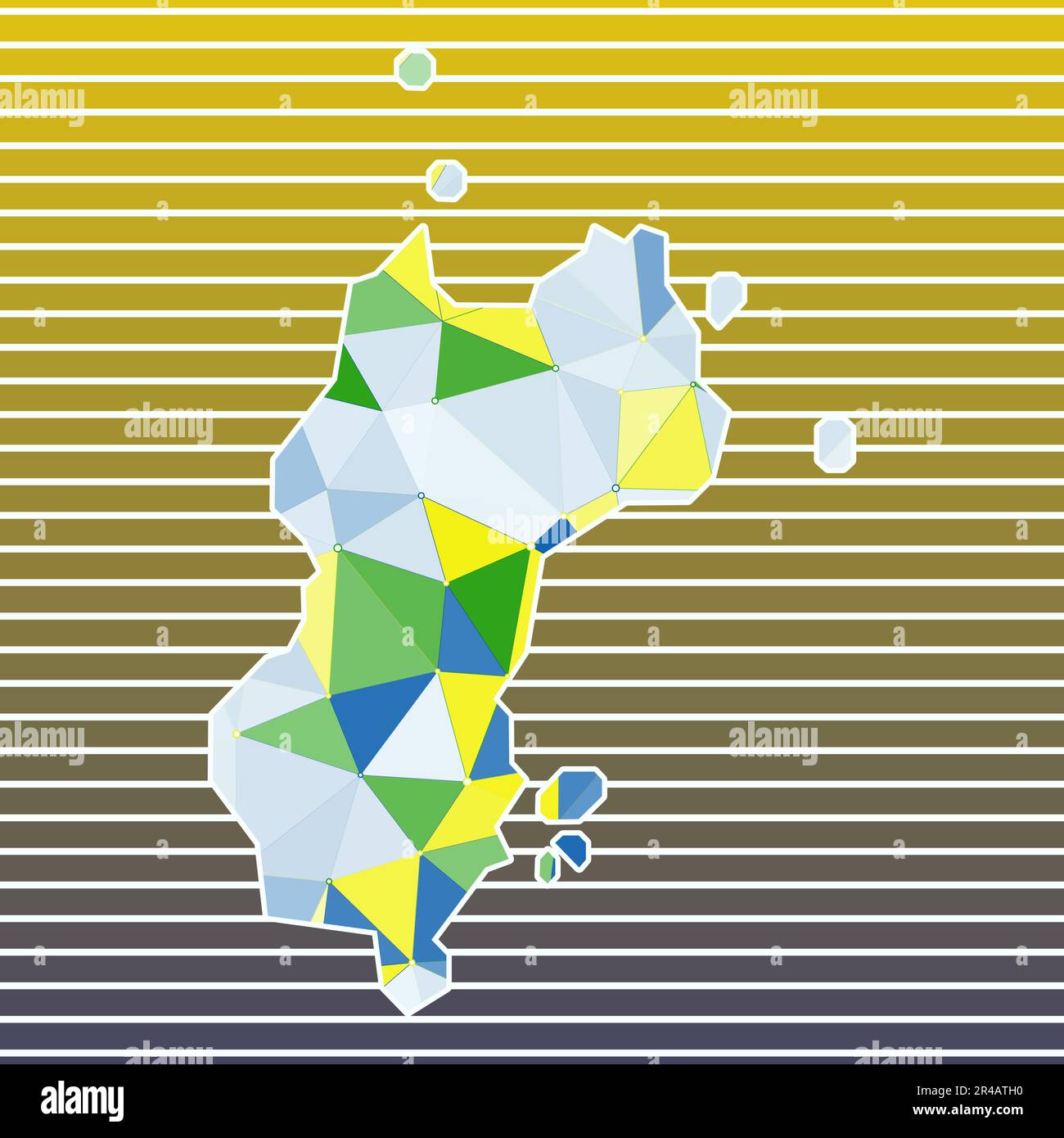Mustique vector illustration. Mustique design on gradient stripes background. Technology ...