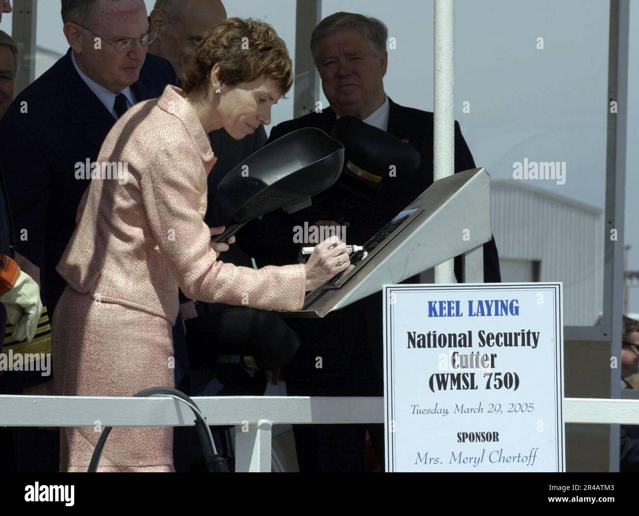 US Navy Meryl Chertoff, ship sponsor and wife of Secretary of Homeland ...