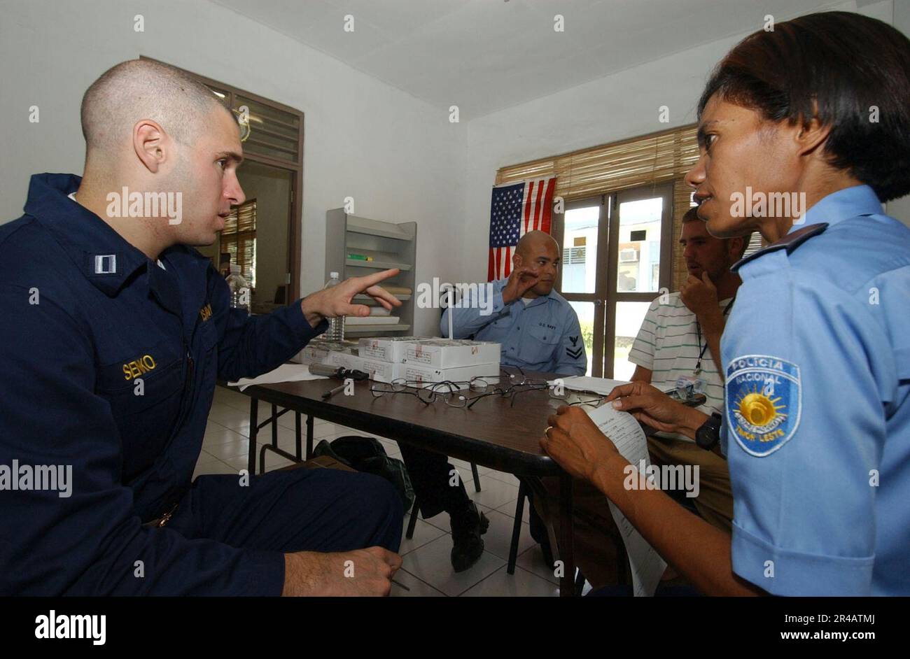 US Navy Lt. an optometrist assigned to the Military Sealift Command ...