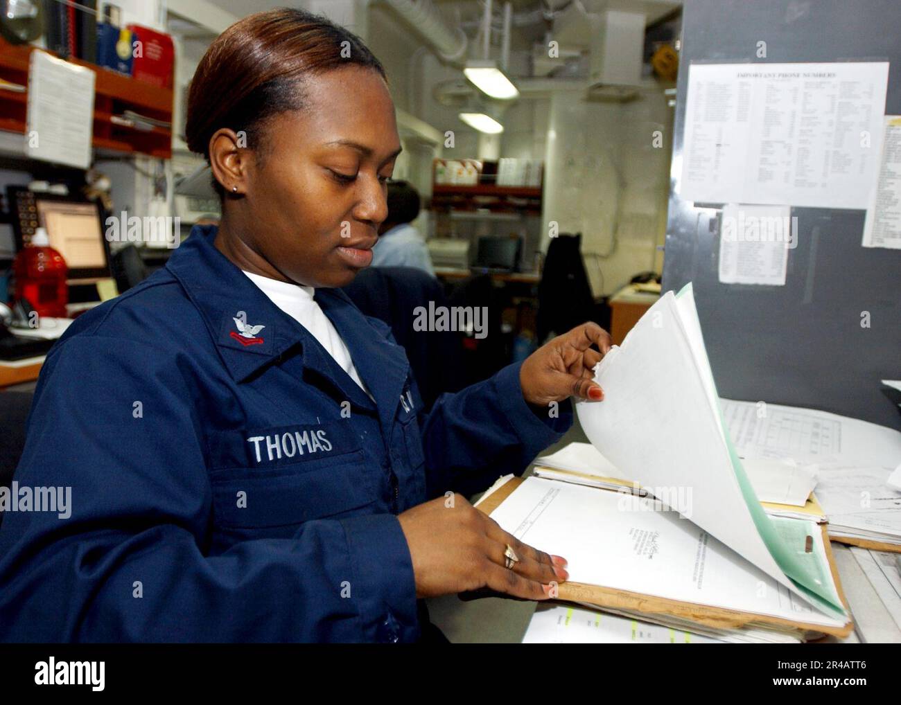 US Navy Legalman 2nd Class assigned to the Legal Department aboard USS ...