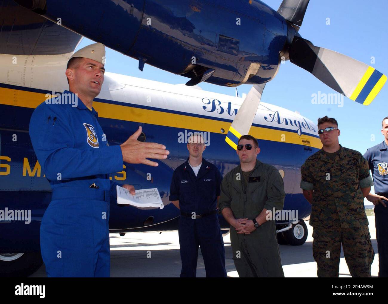 US Navy Major gives a preflight brief prior to the launch of the U.S ...