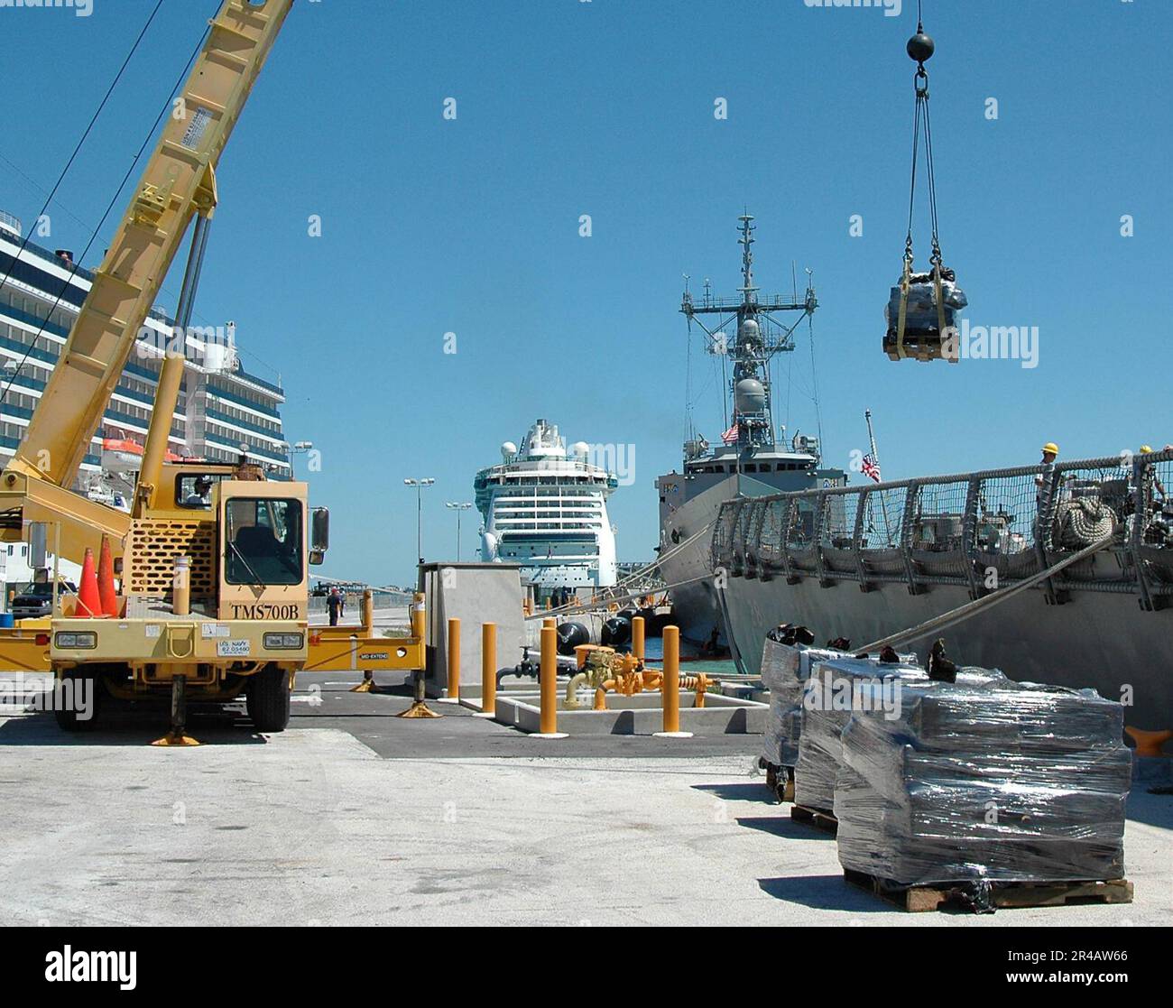 US Navy A crane from the Public Works Department on board Naval Air ...