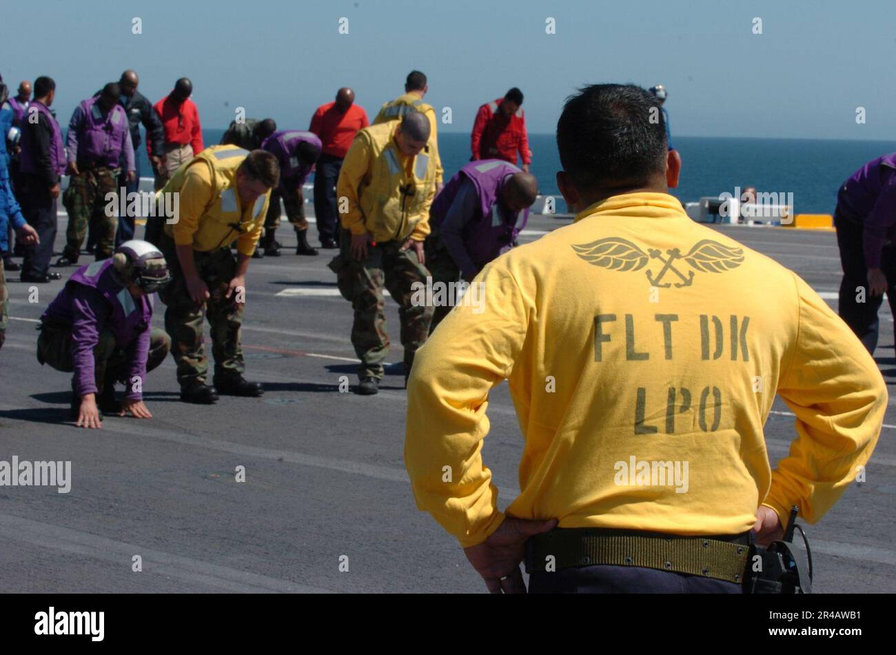US Navy Flight Deck Leading Petty Officer, Aviation Boatswain's Mate ...