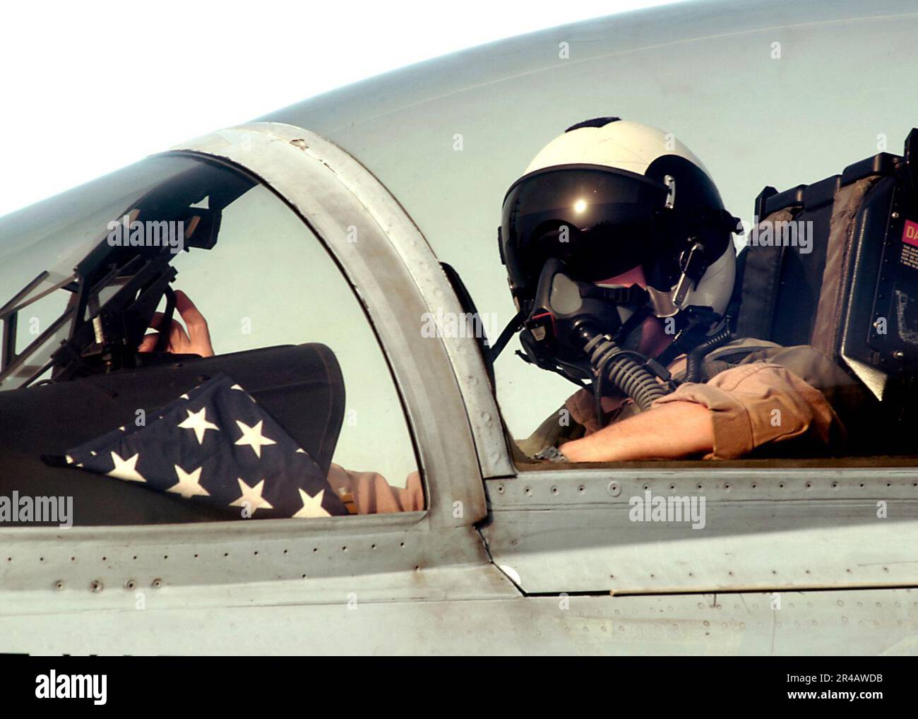 US Navy An F-A-18F Super Hornet pilot, assigned to the Black Knights of ...