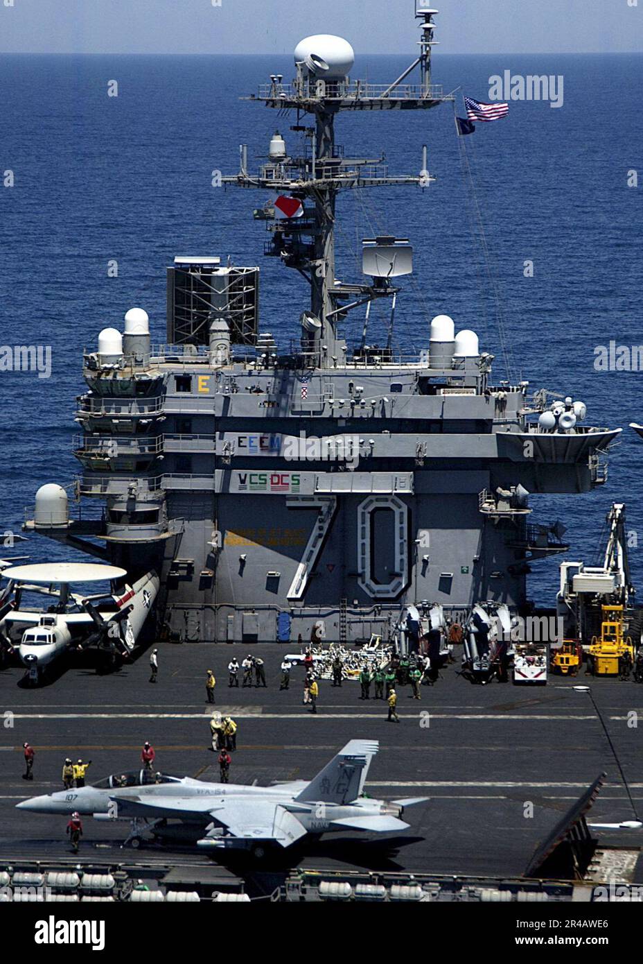 US Navy An F-A-18F Super Hornet, assigned to the Black Knights of ...