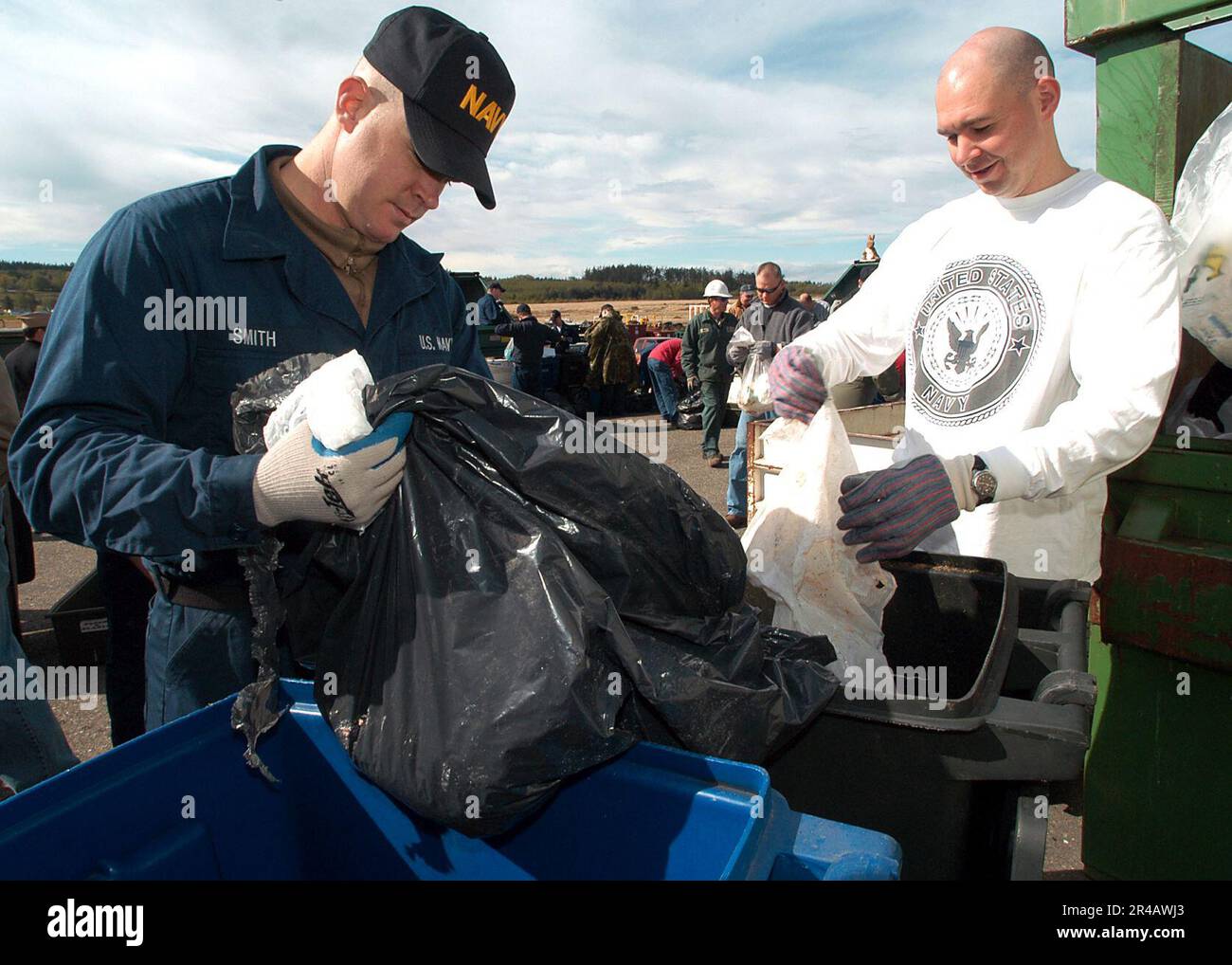 US Navy Volunteers from various commands onboard Naval Air Station ...