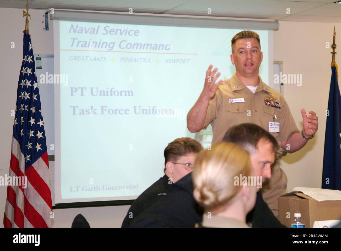 US Navy Lt. assigned to Recruit Training Command, Great Lakes, Ill ...