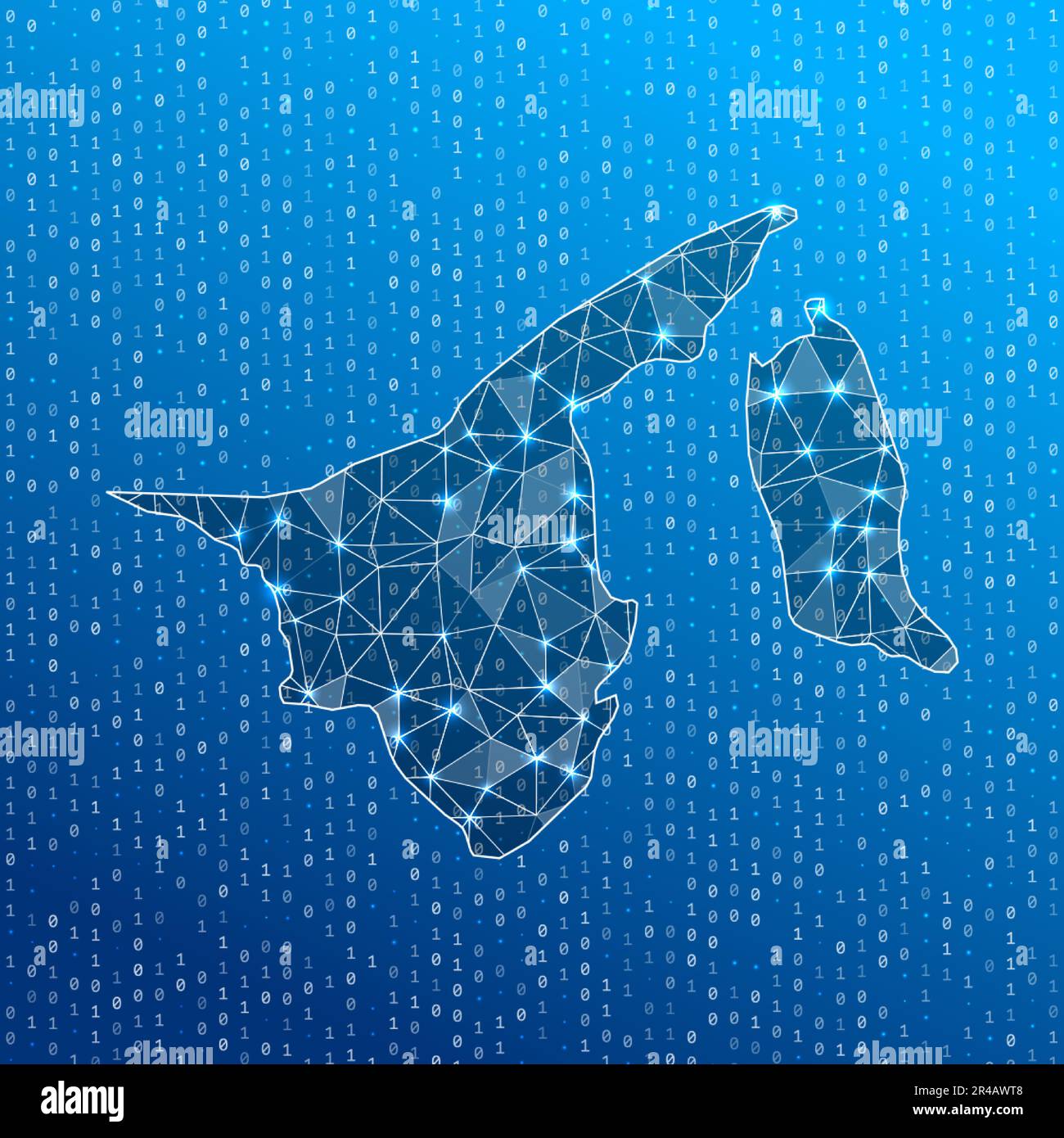 Network map of Brunei. Country digital connections map. Technology ...