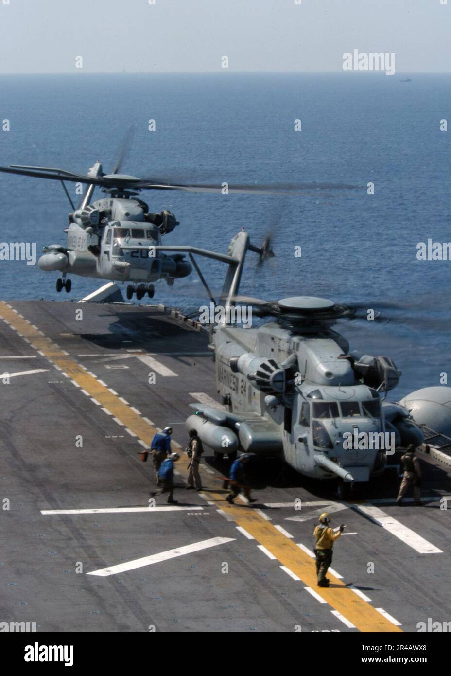 US Navy Two CH-53E Super Stallion helicopters attached to 26th Marine ...