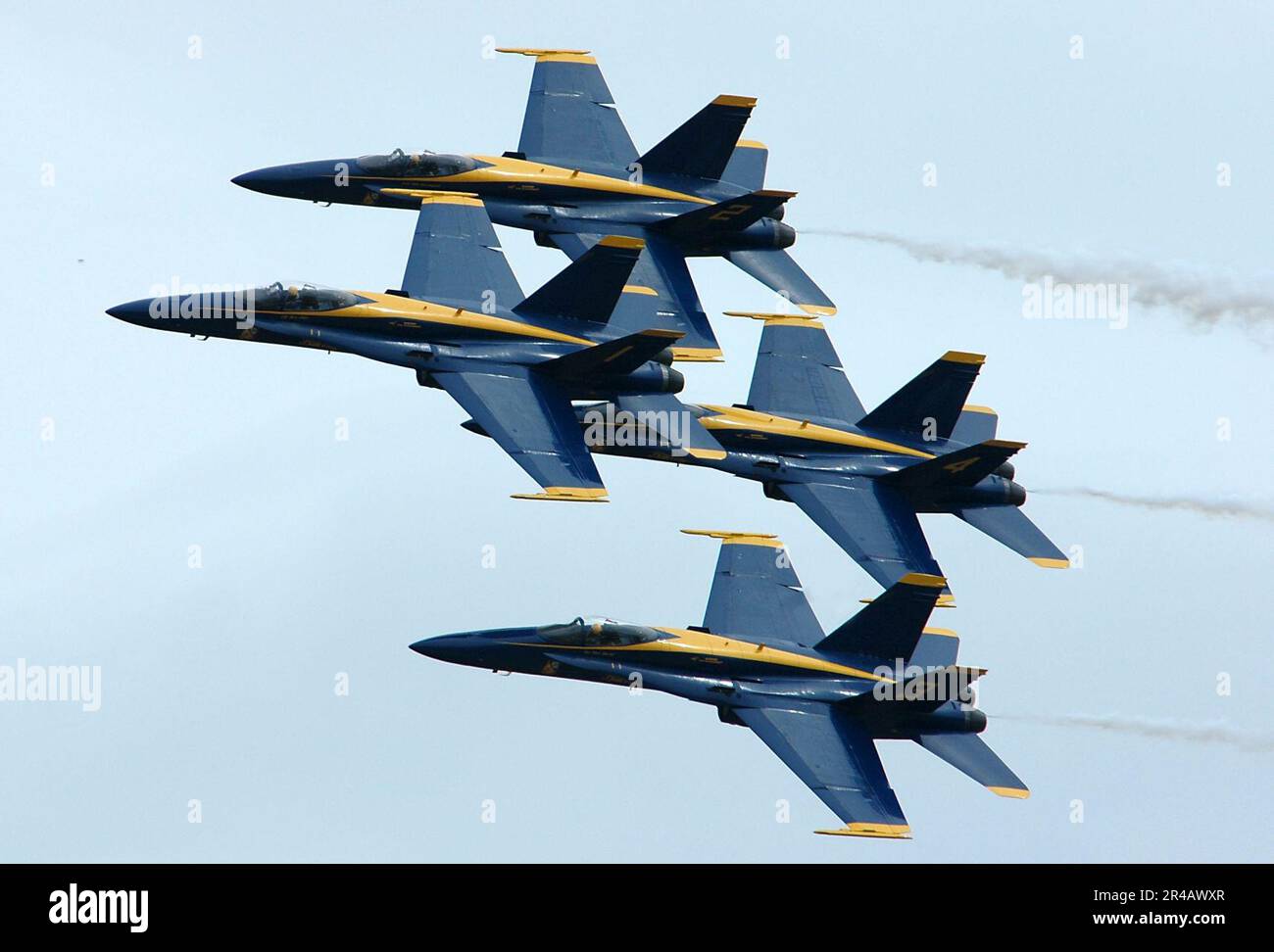 US Navy Four F-A-18A Hornets, assigned to the U.S. Navy's Flight ...