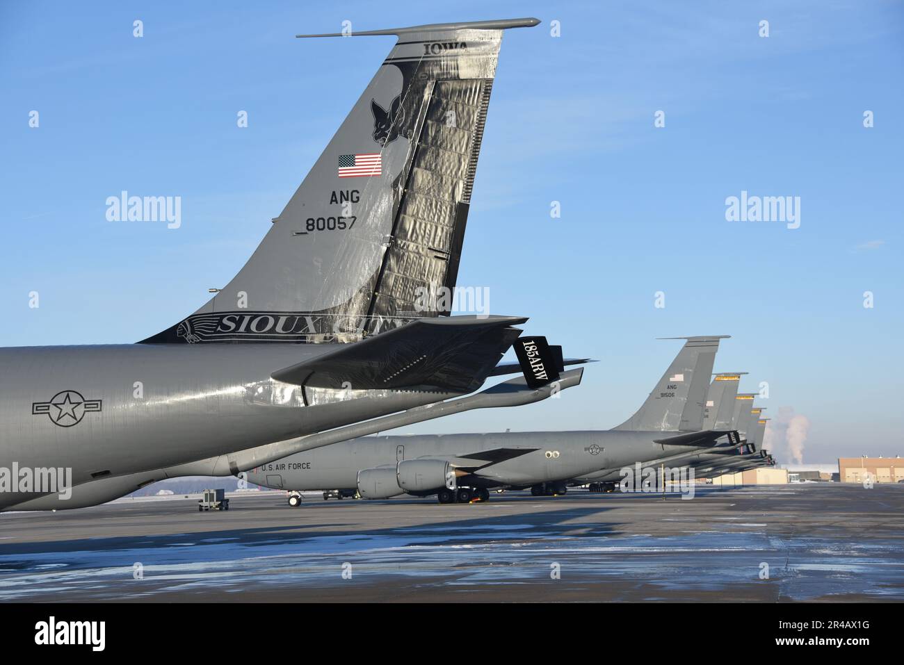 U.S. Air Force KC-135 with a giant bat tail flash, assigned to the ...