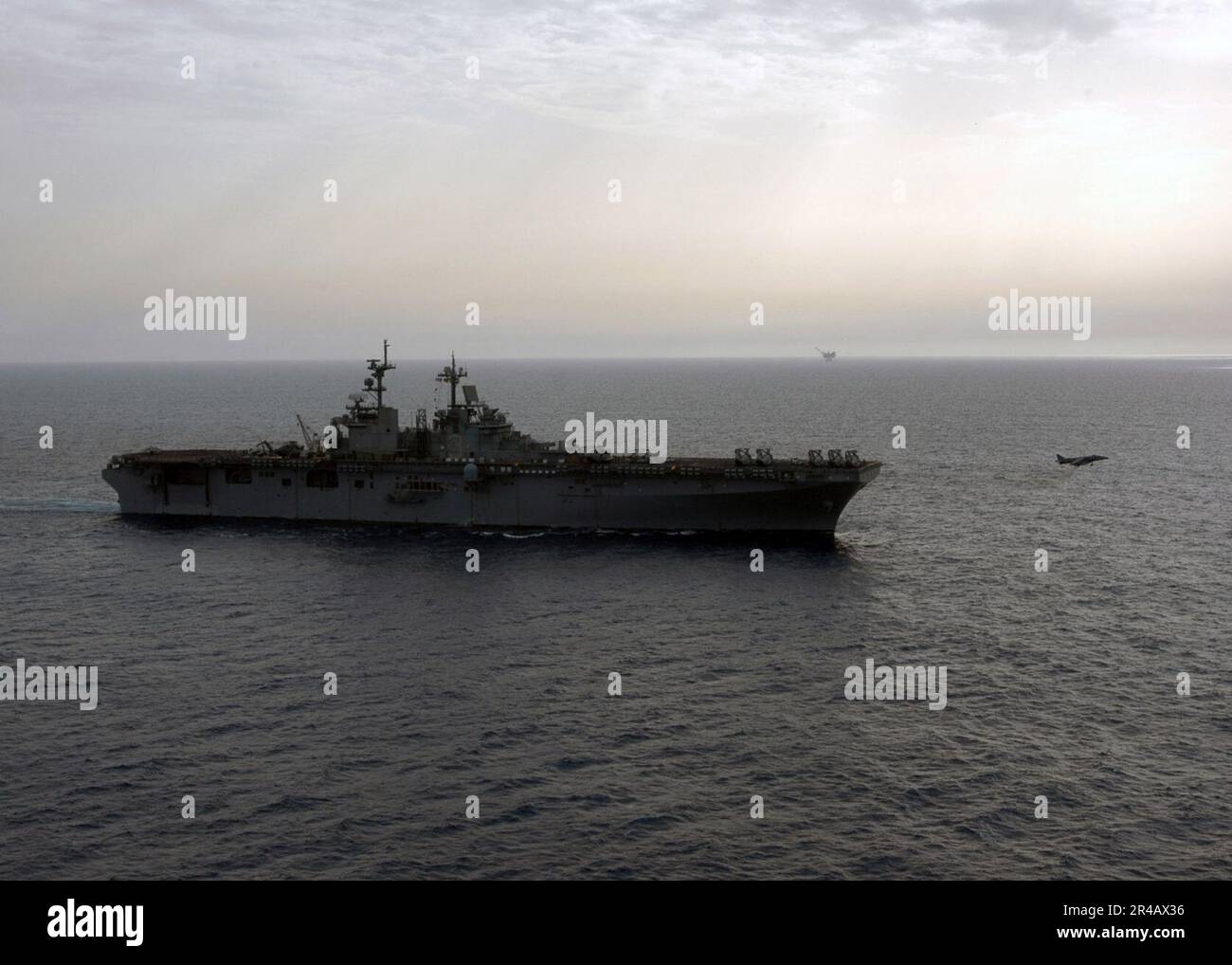 US Navy An AV-8B Harrier launches from the flight deck of amphibious ...