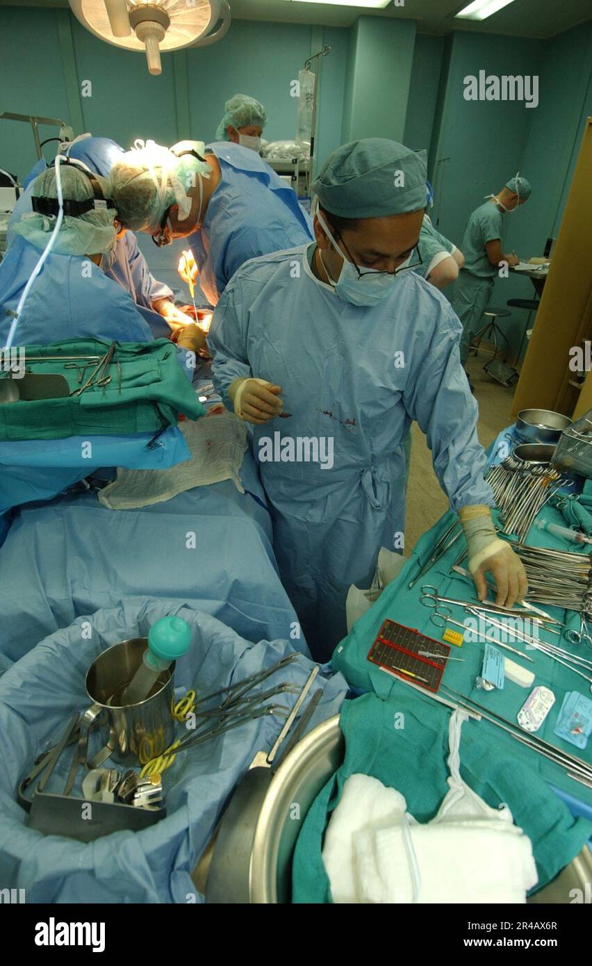 US Navy Hospital Corpsman 2nd Class keeps check of all the medical ...