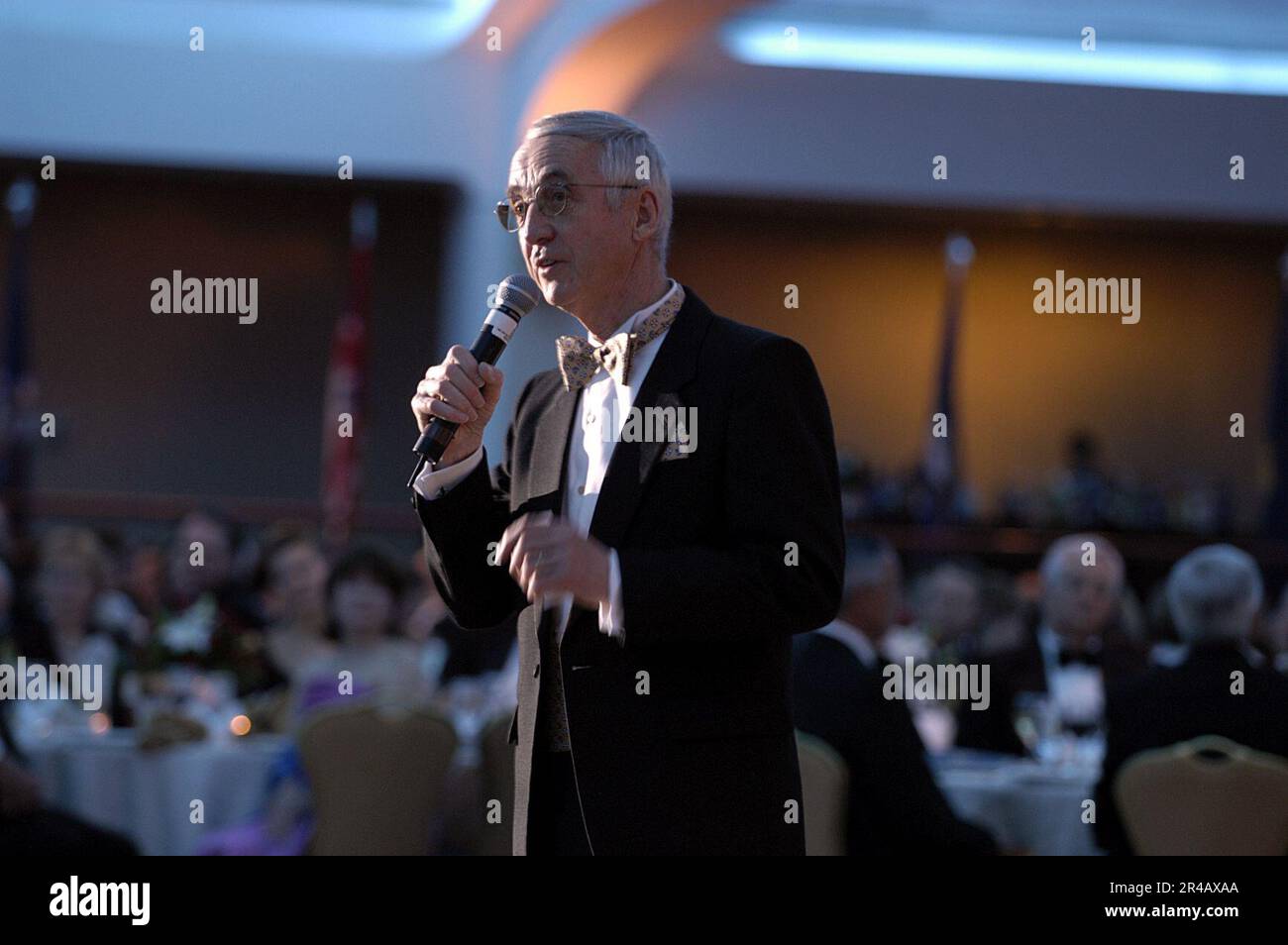 US Navy Secretary of the Navy Gordon England speaks at the Navy-Marine ...