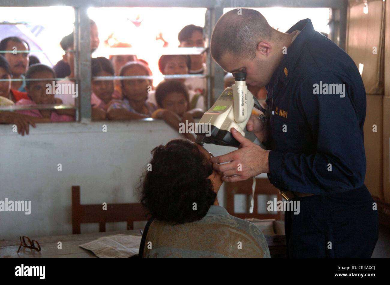 US Navy Lt. an optometrist assigned to the Military Sealift Command ...