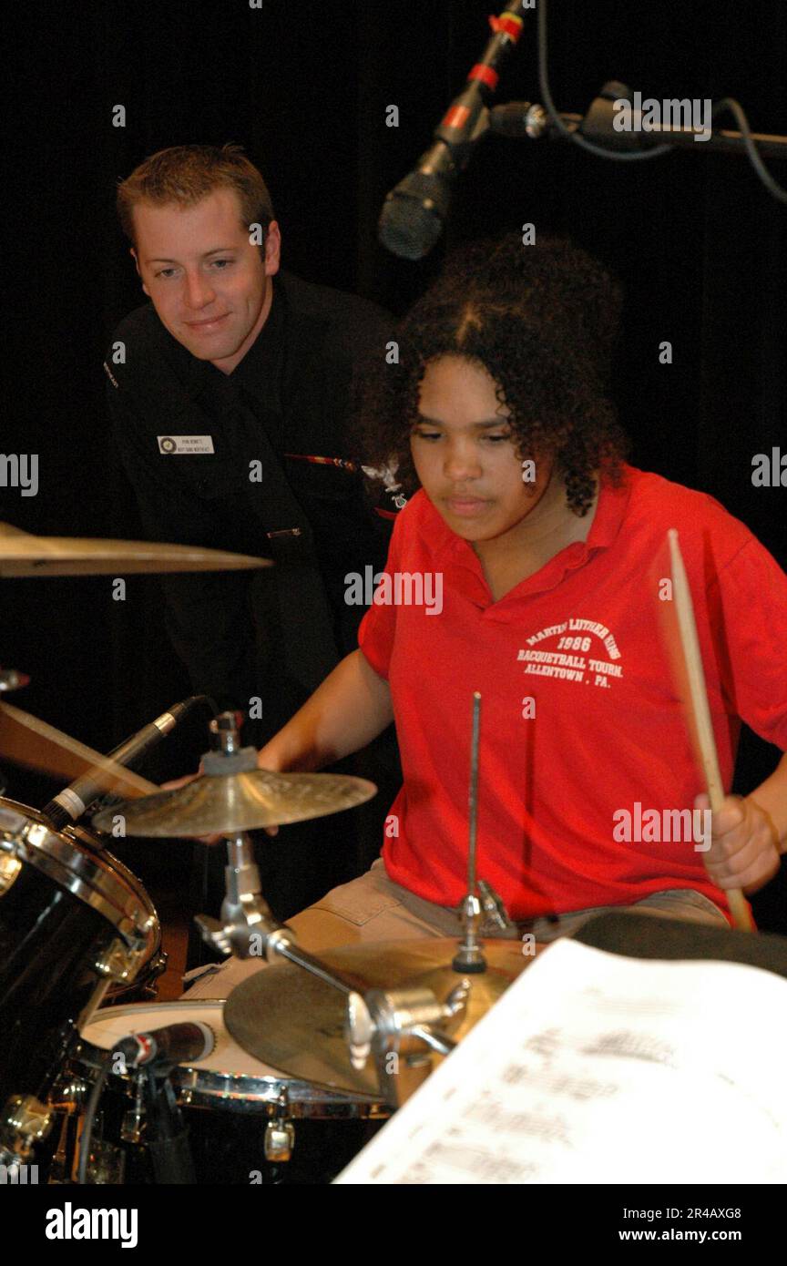 US Navy Musician 3rd Class a drummer for the Navy Rock Bank Rhode ...