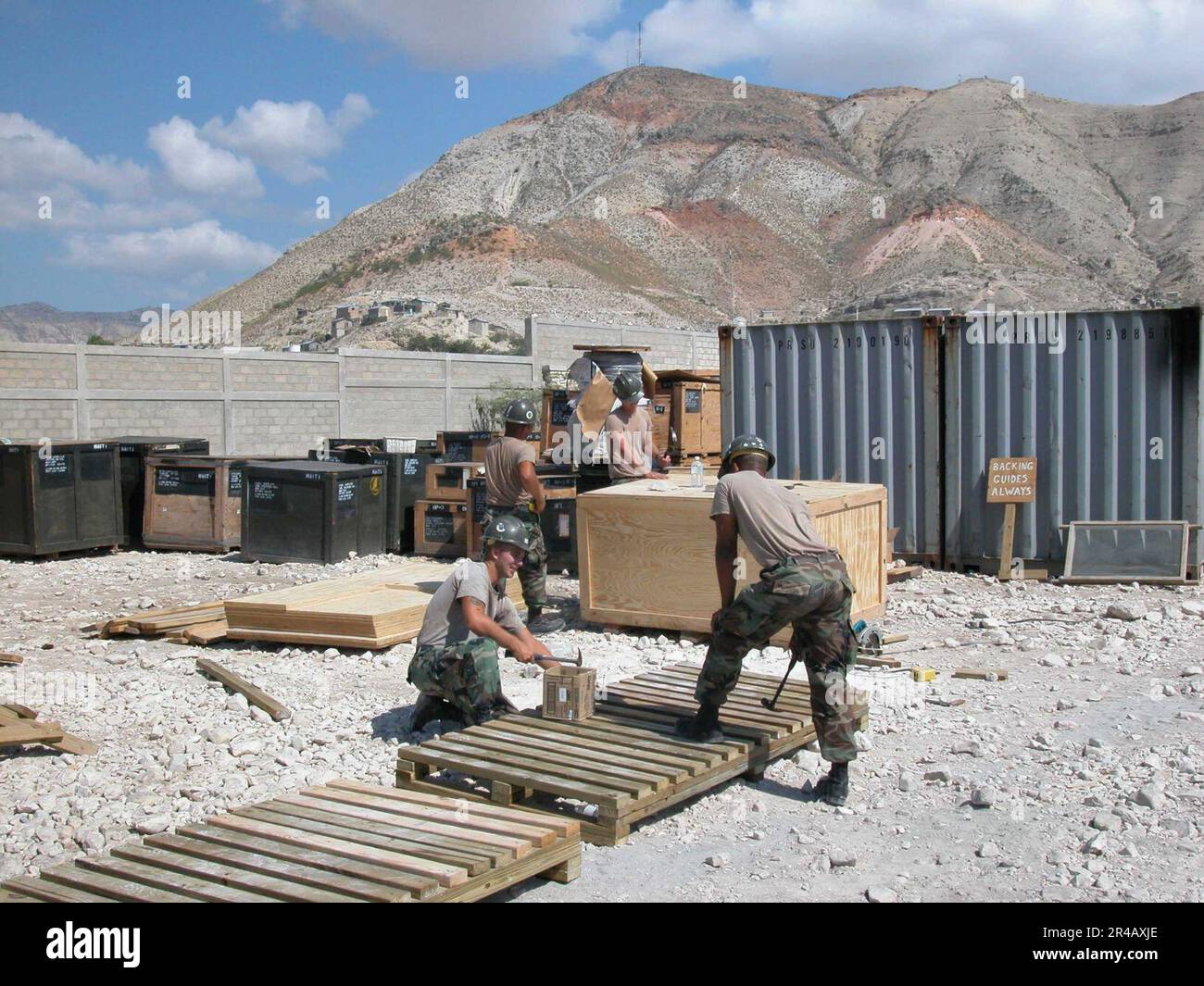 US Navy Sailors assigned to Naval Mobile Construction Battalion (NMCB ...