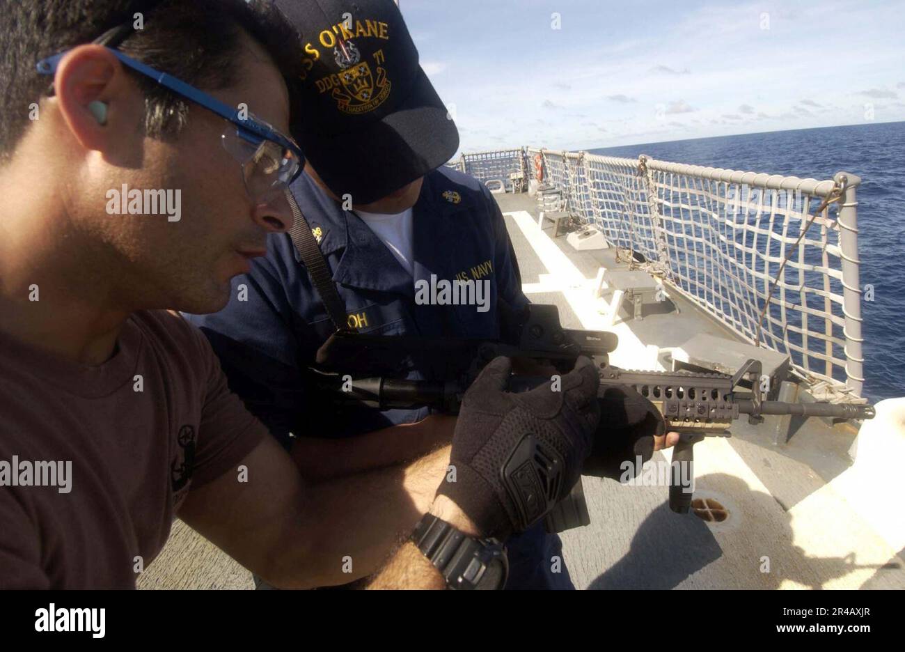 US Navy Store Keeper 1st Class assigned to Explosive Ordnance Disposal ...