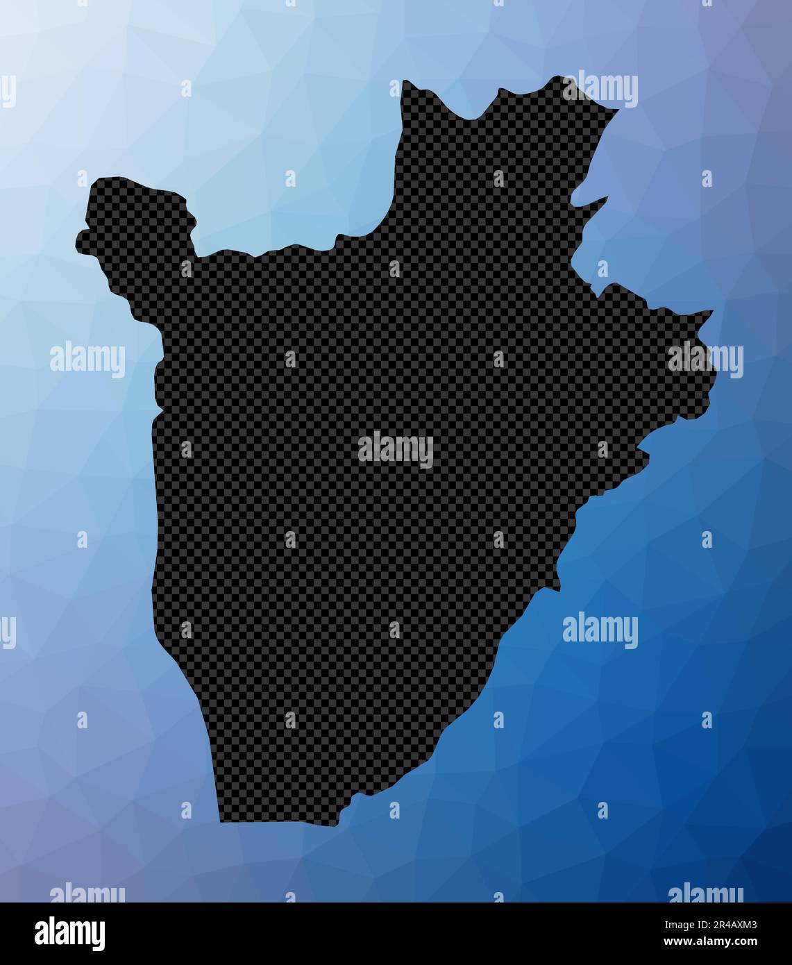 Burundi geometric map. Stencil shape of Burundi in low poly style ...