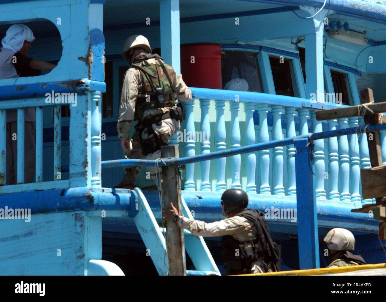 US Navy Sailors assigned to the guided missile cruiser USS Normandy ...