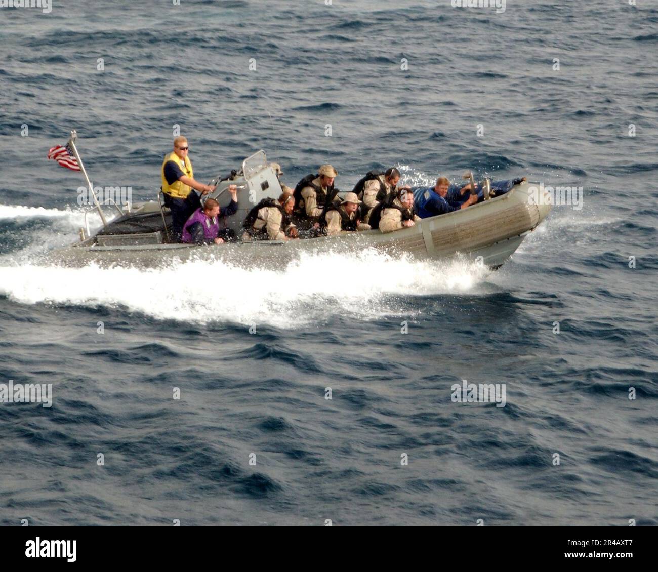 US Navy Members of USS Mustin's (DDG 89) Visit, Board, Search, and ...