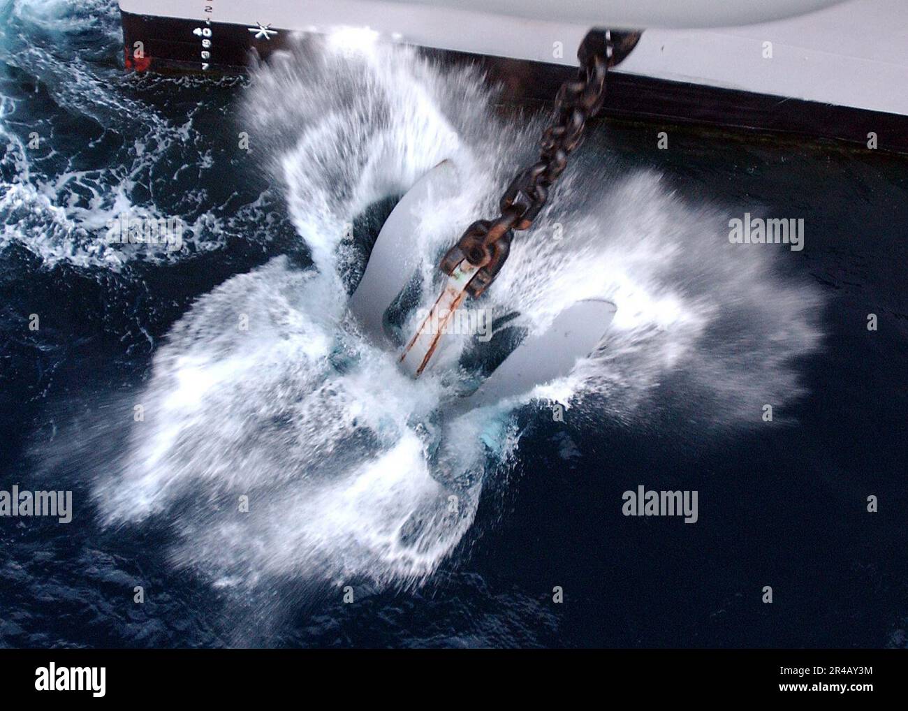 US Navy The port anchor aboard the Nimitz class aircraft carrier USS ...