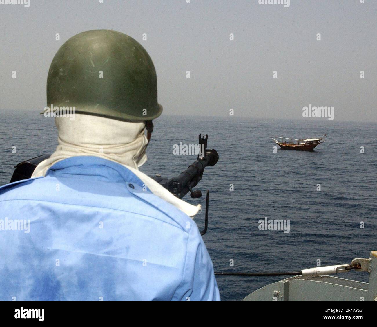 US Navy A Sailor aboard the Pakistani Naval ship (PNS) Tariq (DDG 181 ...