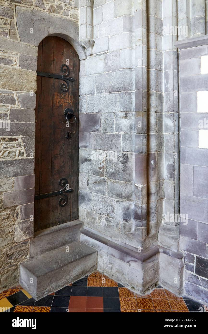Interior, St Davids Cathedral, St Davids, Pembrokeshire, West Wales ...