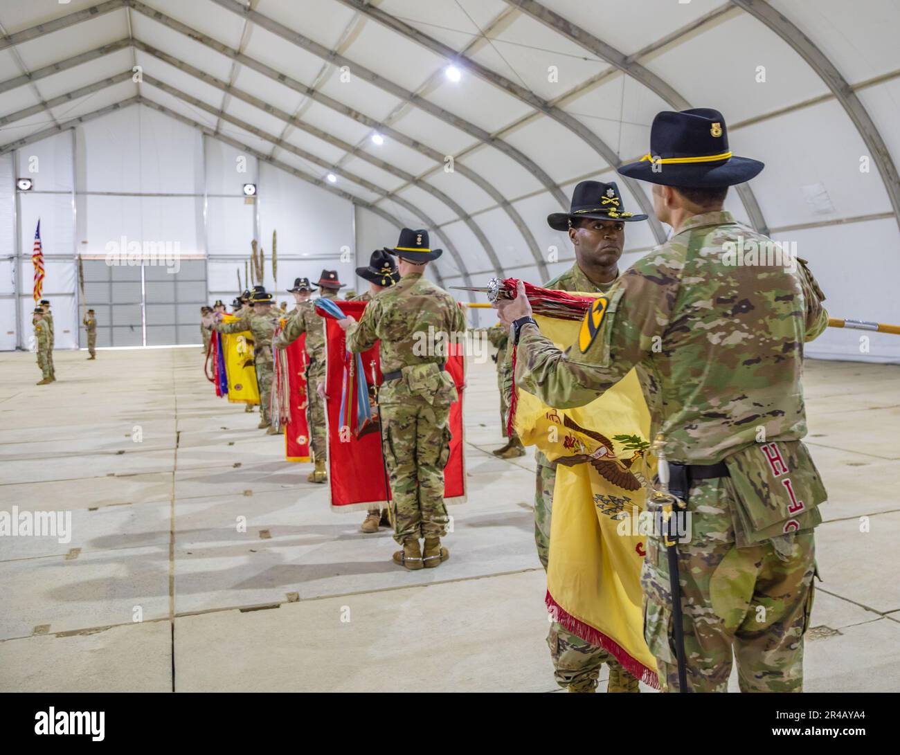 U.S. Soldiers assigned to the 3rd Armored Brigade Combat Team, 1st Cavalry Division (3/1 ABCT ...