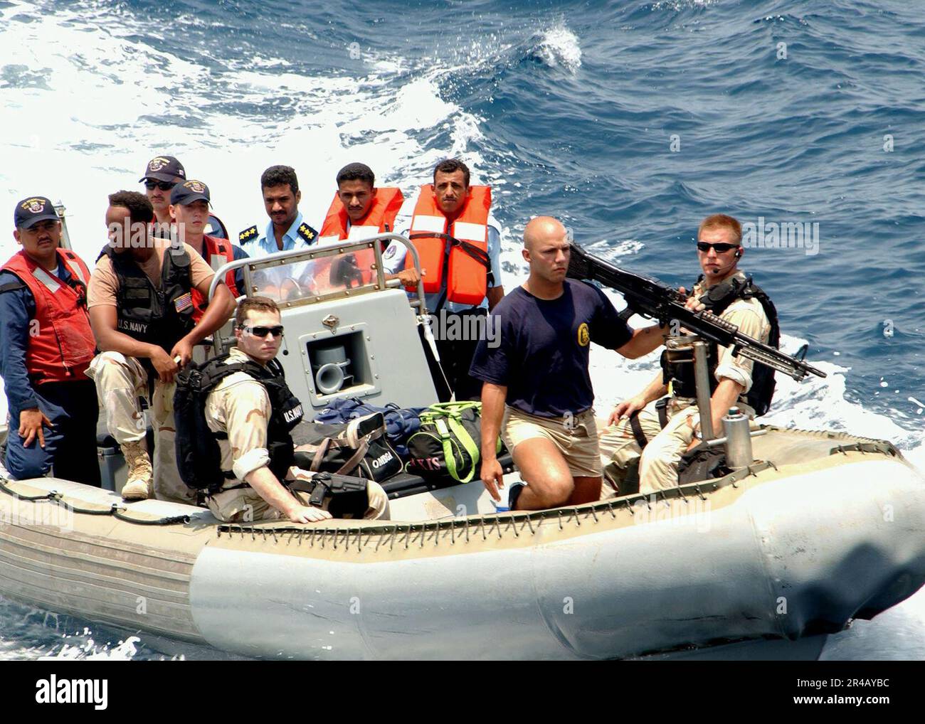 US Navy A boarding team assigned to the guided missile cruiser USS ...