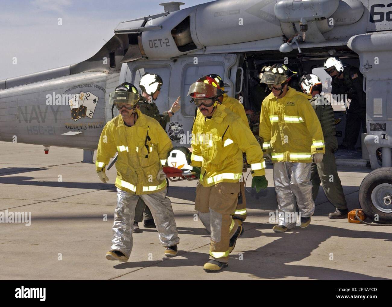 US Navy Fire Fighters from Naval Air Facility El Centro Federal Fire ...