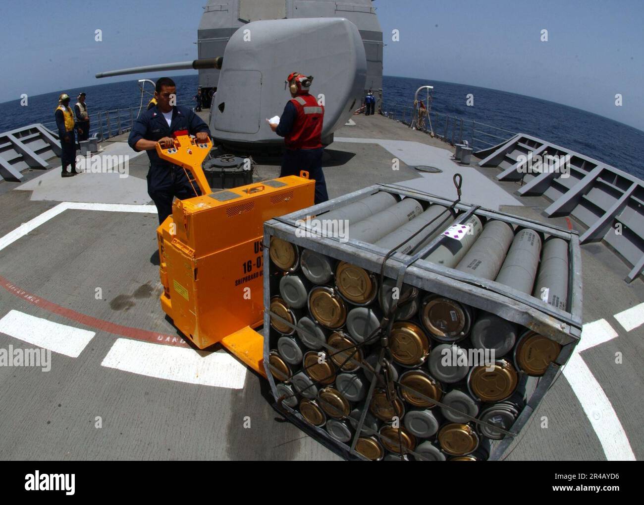 US Navy Gunners Mate 2nd Class assigned to Weapons Department aboard ...