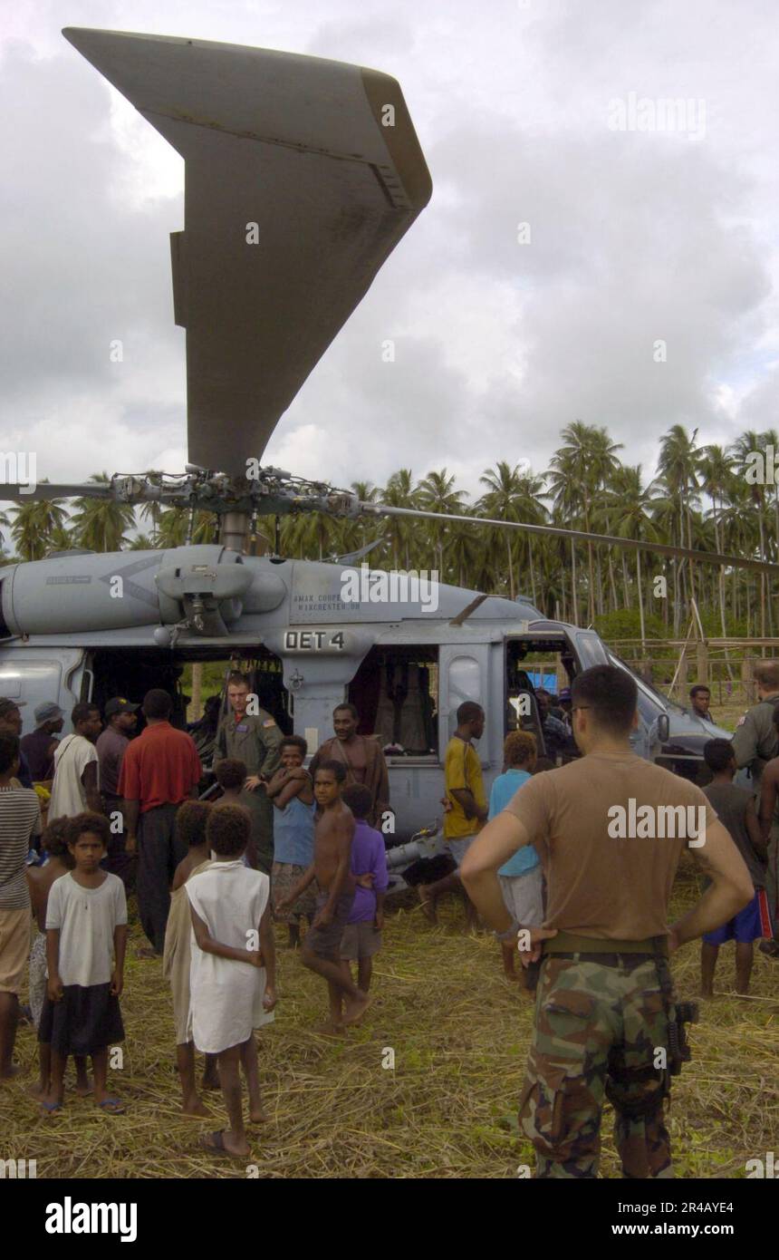 US Navy Crew members assigned to Helicopter Combat Support Squadron ...