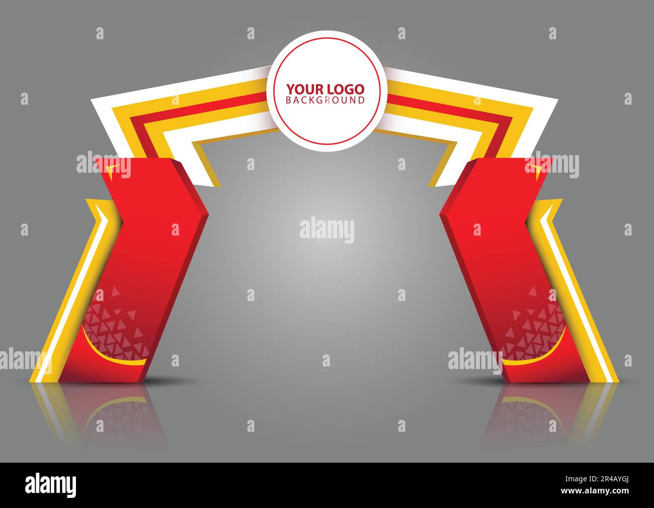 exhibition stand Gate entrance vector with for mock up event display ...