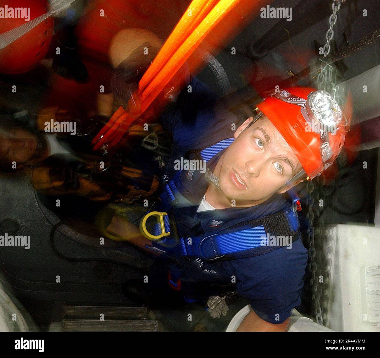 US Navy USS Ronald Reagan (CVN 76) Flying Space Rescue Team member ...