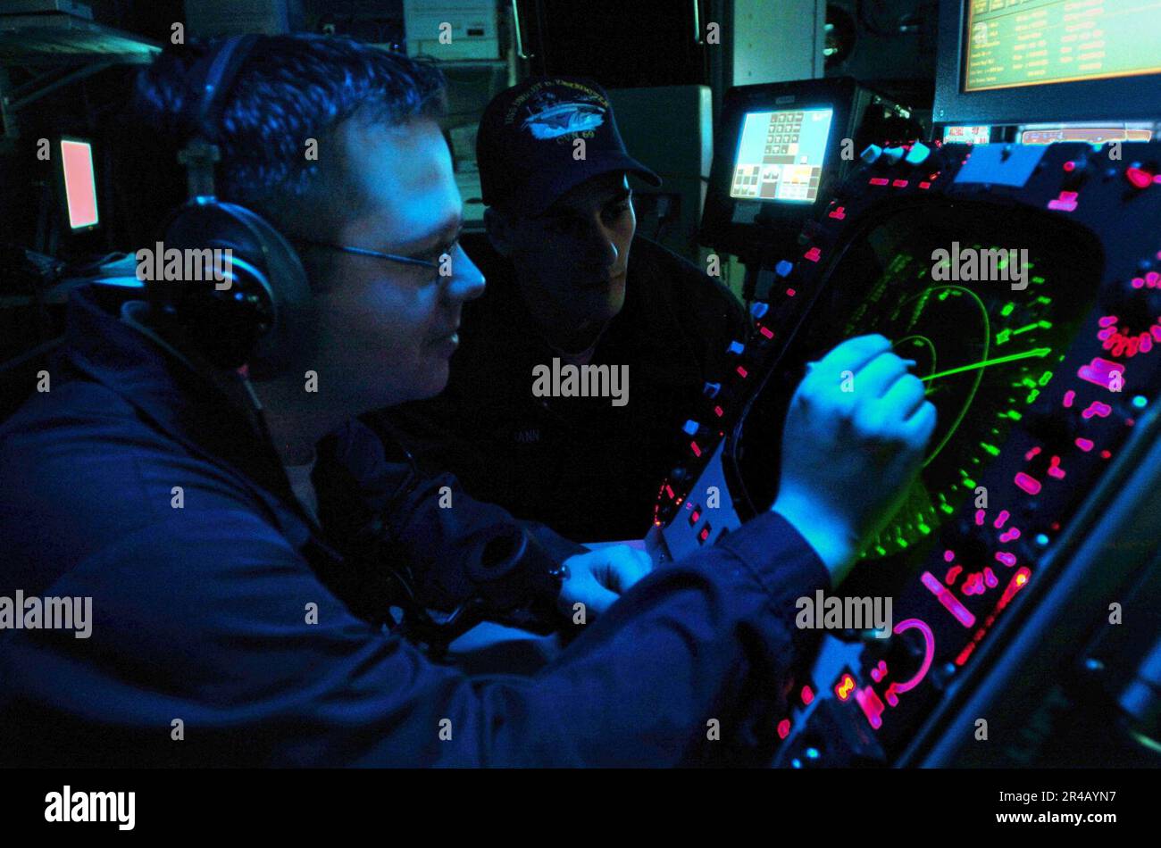 US Navy Operations Specialist 2nd Class assigned aboard the Nimitz ...