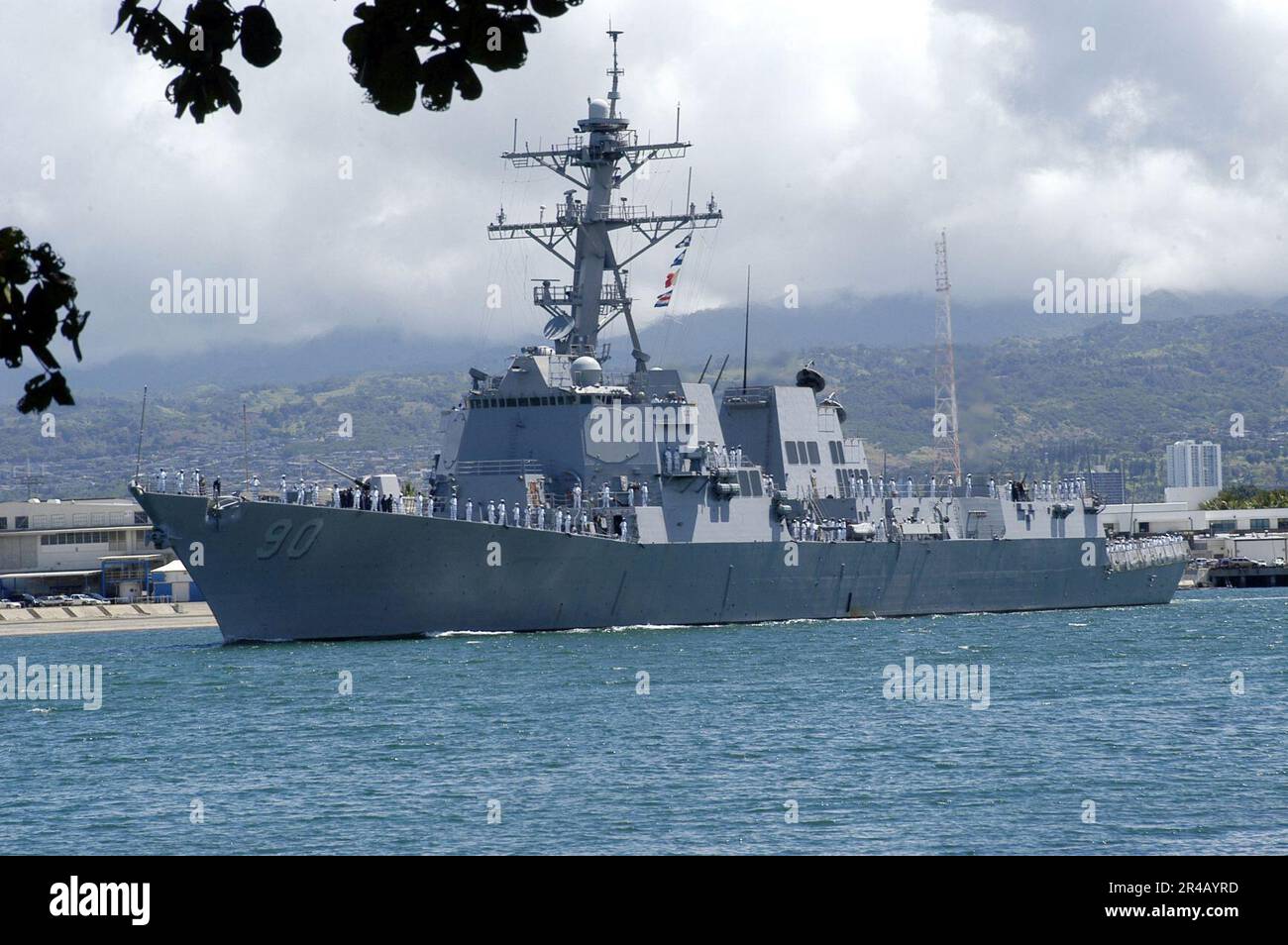 US Navy Sailors aboard the guided missile destroyer USS Chafee (DDG 90 ...