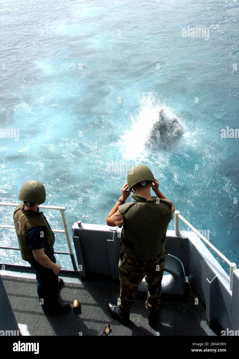 US Navy Chief Master-at-Arms right, assigned to the Security Force ...